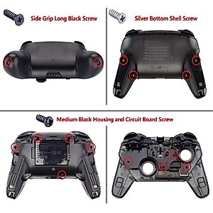 eXtremeRate White Repair ABXY D-pad ZR ZL L R Keys for Nintendo Switch Pro Controller, DIY Replacement Full Set Buttons with Tools for Nintendo Switch Pro - Controller NOT Included