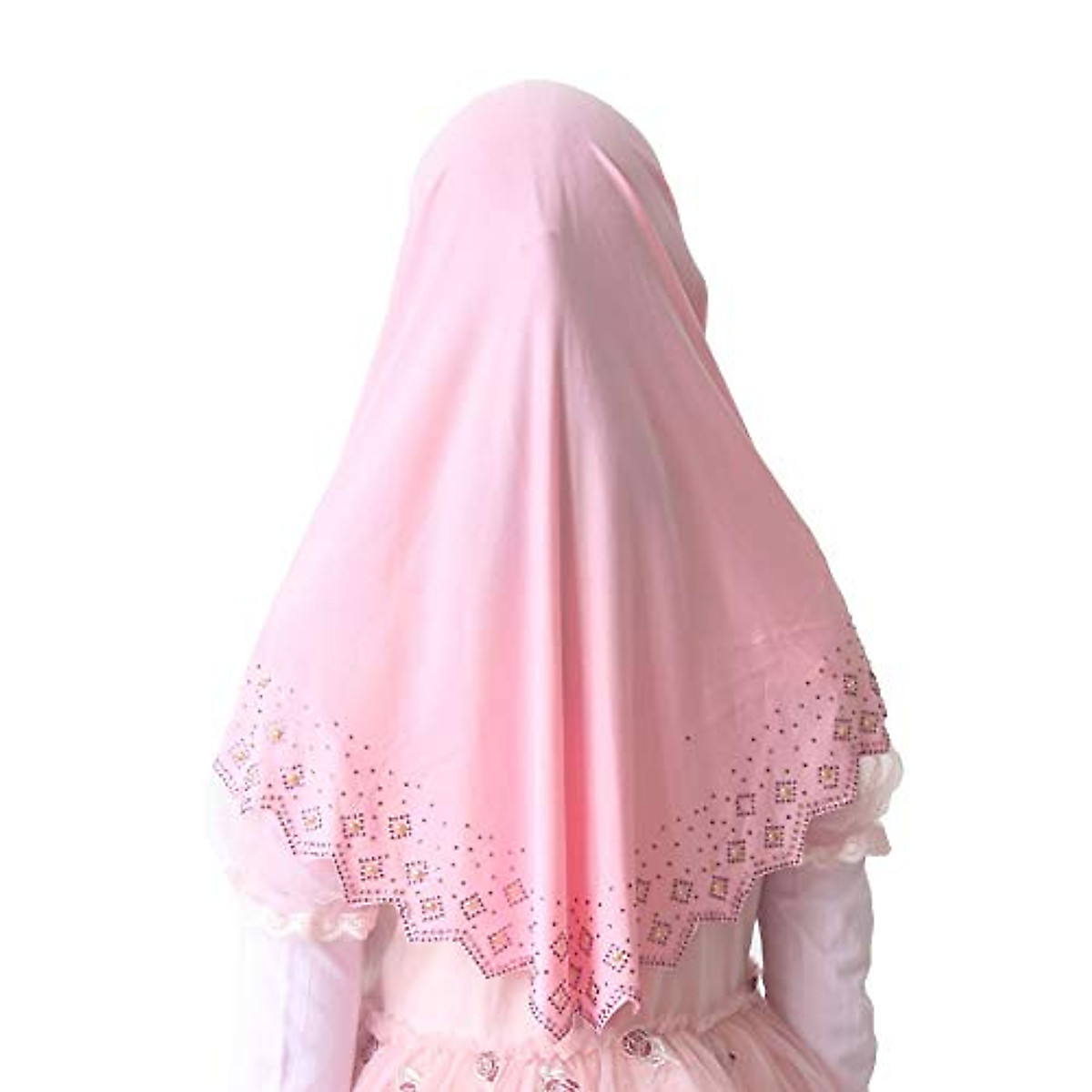 Modest Beauty Girls/Children Hijab Scarf Headscarf Wrap one Piece Muslim Amira with Czech Drill