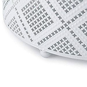 VILAVITA Cake Stand Set Round Metal Set of 3 Cake Stands Dessert Display Cupcake Stands, White