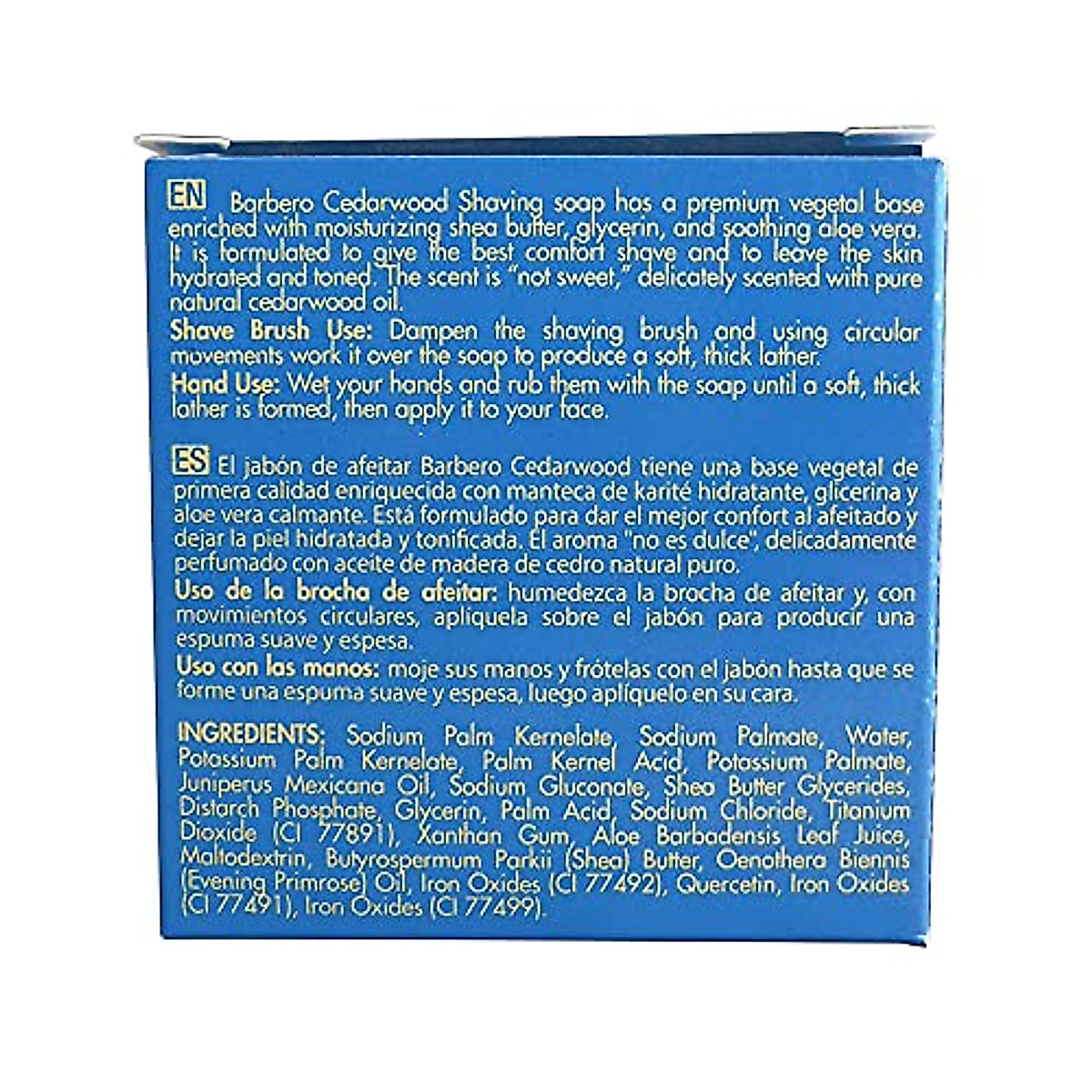 Barbero Grooming Vegetal Shea Butter Shaving Soap Cedarwood 2 oz / 56 g