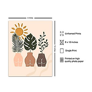 Mid-century modern Bathroom Decor - Aesthetics Modern art - Powder room Contemporary art - Bathroom Wall Decor for Women - Woman Buttocks Wall Art decoration - Modern Bathroom Wall Art Poster 8x10