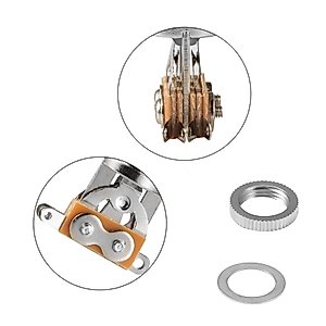 TintJungle 3 Way Short Straight Guitar Toggle Switch Pickup Selector with Tip Knob Caps Compatible with Gibson Toggle Les Paul Electric Guitars(Chrome Tip)