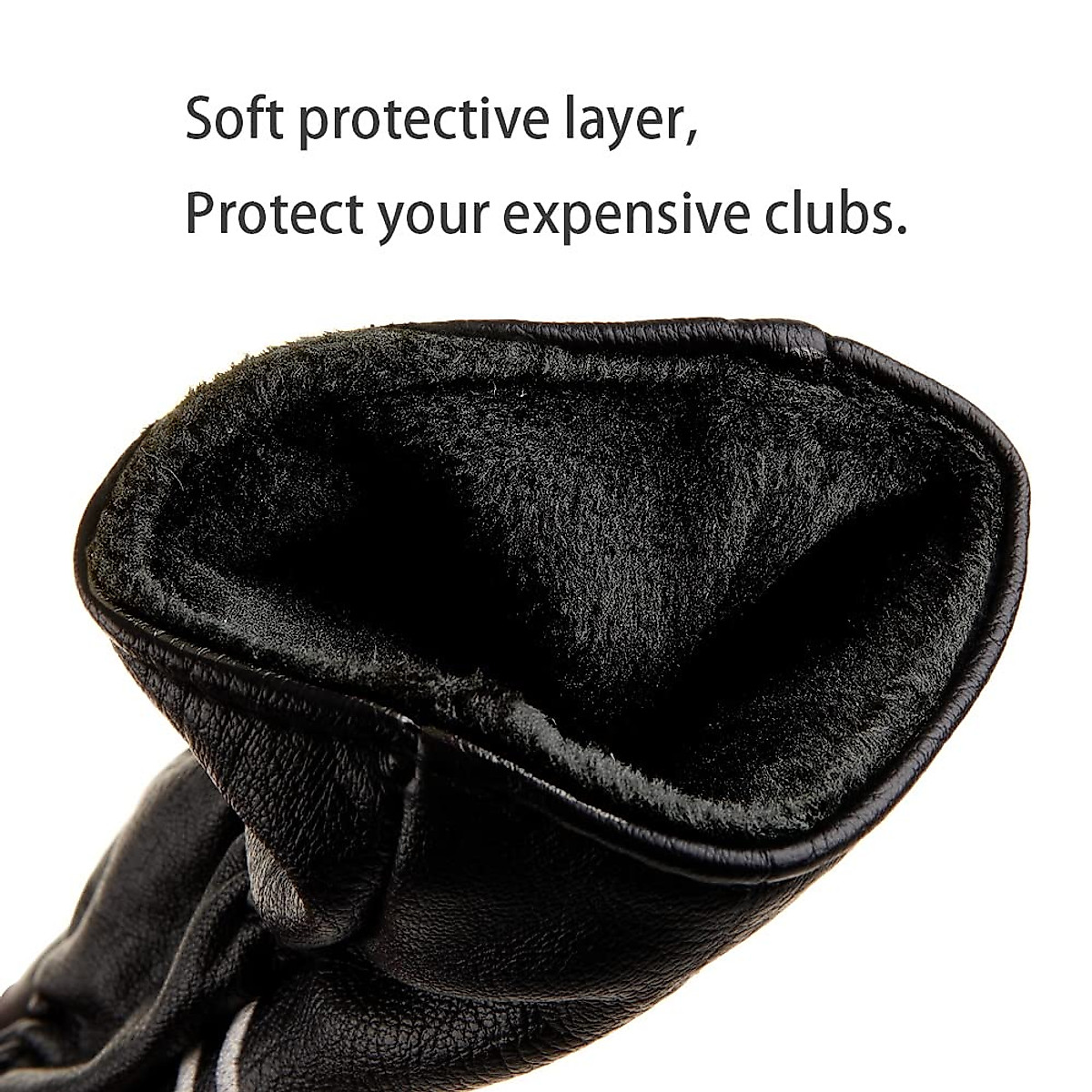 GOOACTION Shark Golf Club Hybrid Head Cover with Creative Cartoon Animal Pattern Synthetic Leather Golf Clubs Headcovers (2.3.4.5.6.UT)