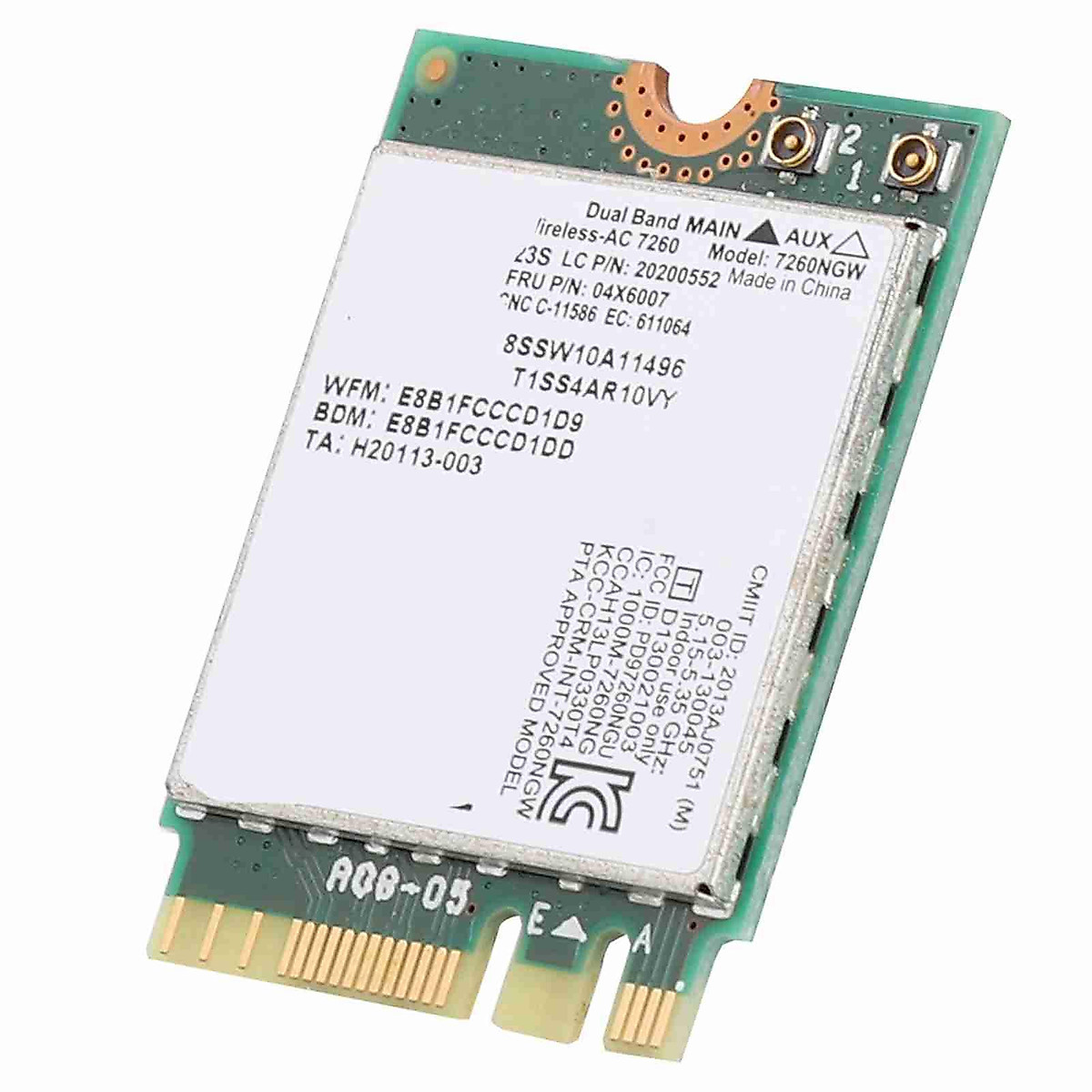 ASHATA 2.4G 5G Network Card for Intel 7260 AC 867Mbps NGFF M2 WiFi Card Laptop Network Adapter for ThinkPad T440 T440S T440P X230S X240 X240S L440 W540 etc