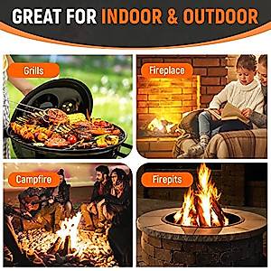 Realcook Natural Fire Starters for Campfires: Updated Fast BBQ Firestarters Cubes | Charcoal Fire Starter Squares for Fireplaces (15 Count)