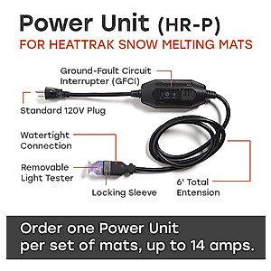 HeatTrak Heated Snow Melting Mats for Stairs - Heated Outdoor Mats - Electric Snow Melting Mats for Winter Snow Removal - Trusted Snow and Ice Melting Mats and No-Slip Stair Heating Mats (10" x 48")