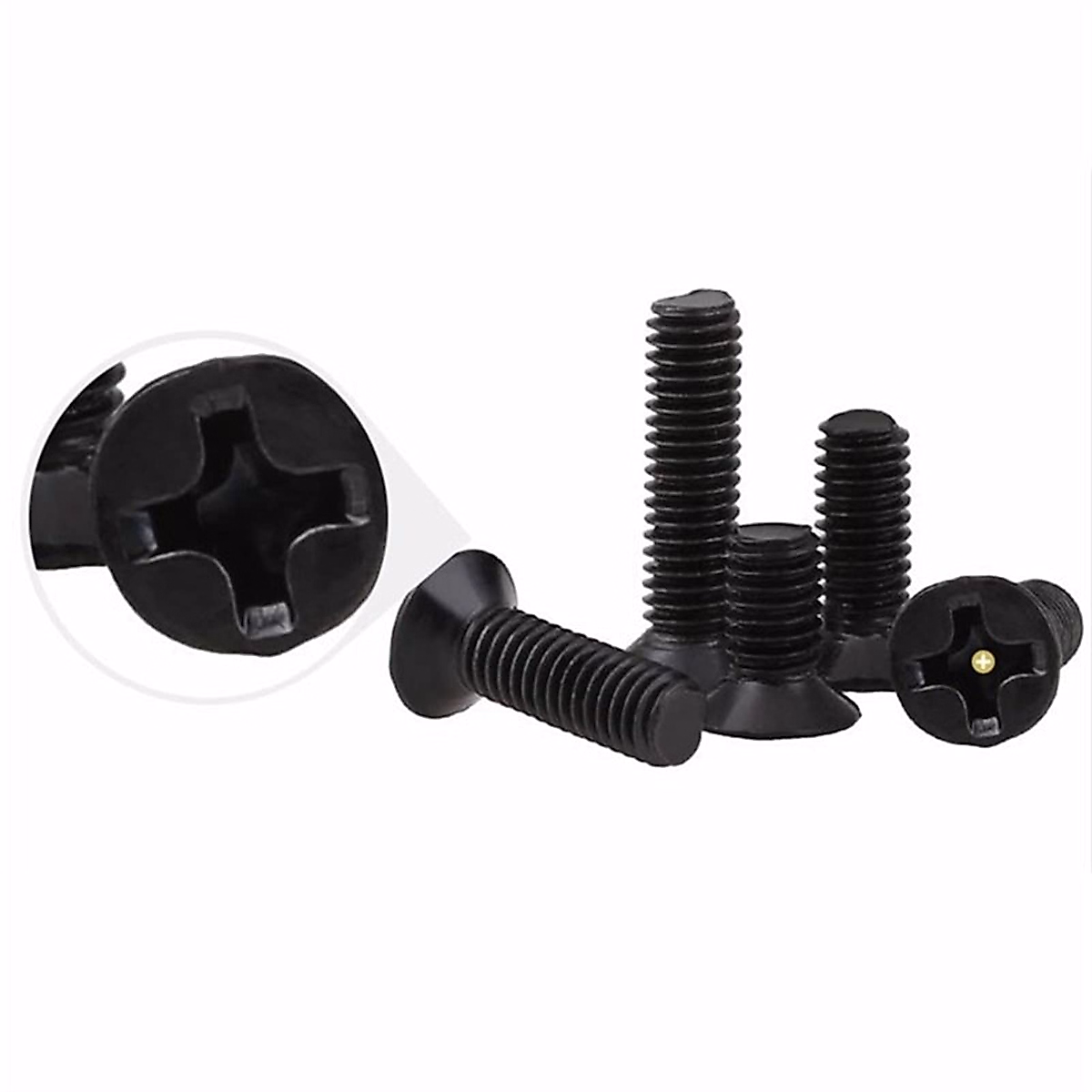 SUNQQA 20/50/100Pcs Laptop Repair Fastener Screws Flat Head Screw Phillips Screws Computer Screws M1 M1.2 M1.4 M1.6 M2 M2.5 M3 M4 (Length : 20mm 20Pcs, Size : M4)