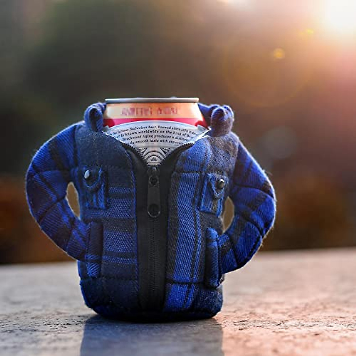 Beverage Jacket Can Cover Drink Insulated Coolers For 12oz Fun Gifts for Family and Fiends Blue