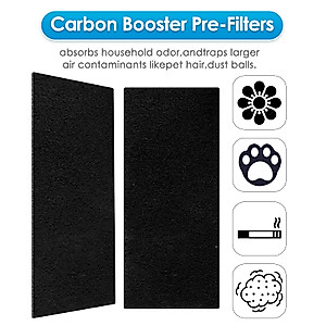 (15 Pack) AER1 Filter 5 HEPA Filters + 10 Carbon Booster Filters Compatible With Holmes AER1 Type Total Air Filter, HAPF30AT And HAP242-NUC, Replacement HEPA Filter Kit