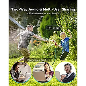 blurams 2K Security Camera Outdoor, 360° PTZ Cameras for Home Security Outside with Motion Detection Tracking, Color Night Vision, Two-Way Audio, IP66 Weatherproof, 2.4GHz Wi-Fi, Works with Alexa