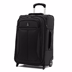 Travelpro Tourlite Softside Expandable Upright 2 Wheel Luggage, Lightweight Suitcase, Men and Women, Black, Carry-On 22-Inch