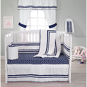 Baby Doll Soho Crib Skirt/Dust Ruffle, Navy