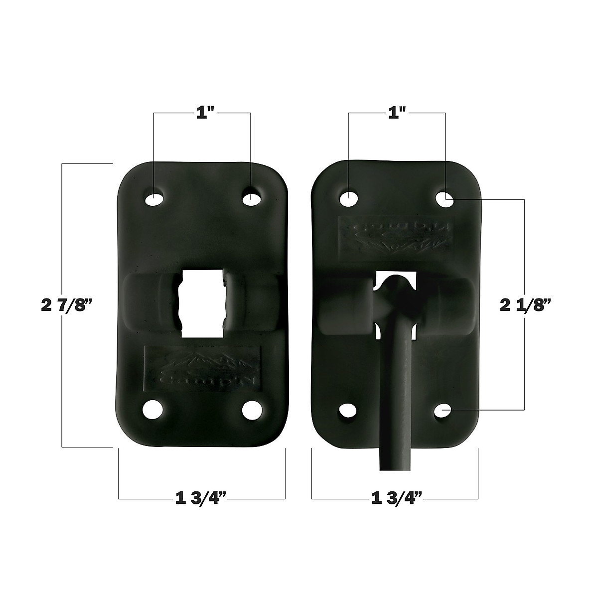 Camp'N 6" RV Door Holder and Latch - Camper & Trailer Door Catch - T Style OEM - Black 2 Pack with Hardware