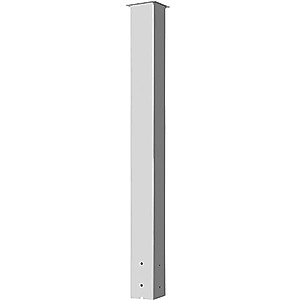 VEVOR Mailbox Post, 43" High Mailbox Stand, White Powder-Coated Mail Box Post Kit, Q235 Steel Post Stand Surface Mount Post for Sidewalk and Street Curbside, Universal Mail Post for Outdoor Mailbox
