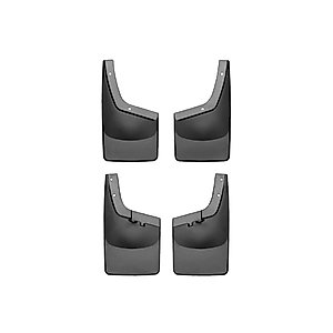 WeatherTech Custom No Drill Splash Guard MudFlaps for Ford Super Duty - Front & Rear Set (110020-120020), Black