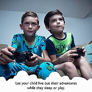 Minecraft Boys' Big 2-Piece Snug-fit Cotton Holiday Pajama Set, Soft & Cute for Kids, IM SSSCARED, 8