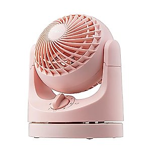 IRIS USA WOOZOO Fan, Small Oscillating Desk Fan, Table Air Circulator, 3 Speeds, 32ft Max Air Distance, Mini Fan 8 Inches, 112° Adjustable Tilt, 27.5 db Low Noise, Pink