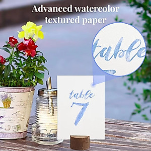 Blue Wedding Table Number Cards, Elegant 5 x 7 inch Seating Signs, Double Sided Numeric Table Numbers 1-20 Wedding Table Decorations for Wedding Receptions, Anniversary Parties and more（20）