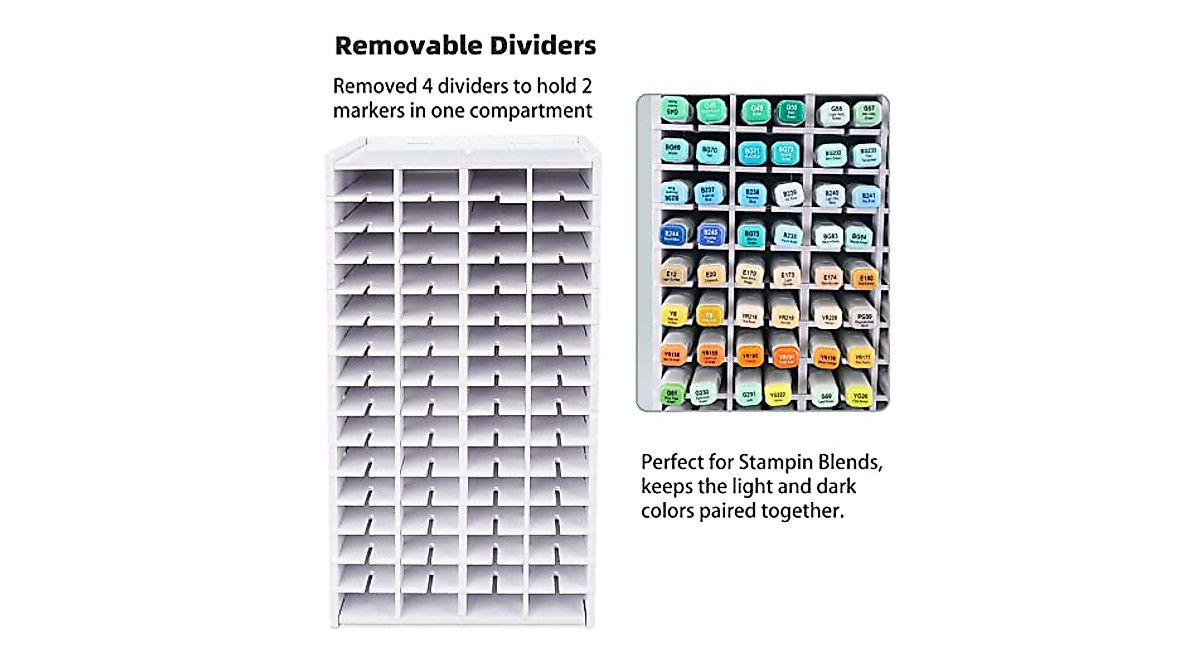 SANFURNEY Art Marker Storage Rack for 120 Markers - Space Saving Organizer