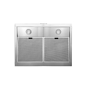 Hauslane | Chef Series PS16 30" Under Cabinet Range Hood, Stainless Steel | Contemporary Modern Design, Mechanic Button Control, Aluminum Filters, LED Lamps, 4-Way Venting Options