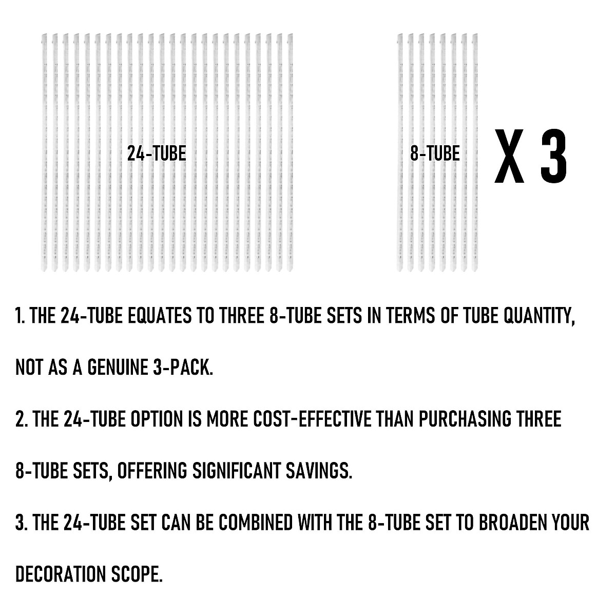 TW SHINE Christmas Meteor Shower Lights Outdoor, 864 LED 12" 24 Tubes Waterproof Christmas Lights Outdoor Plug in, Snow Falling Rain Icicle Xmas Lights Decorations, Blue