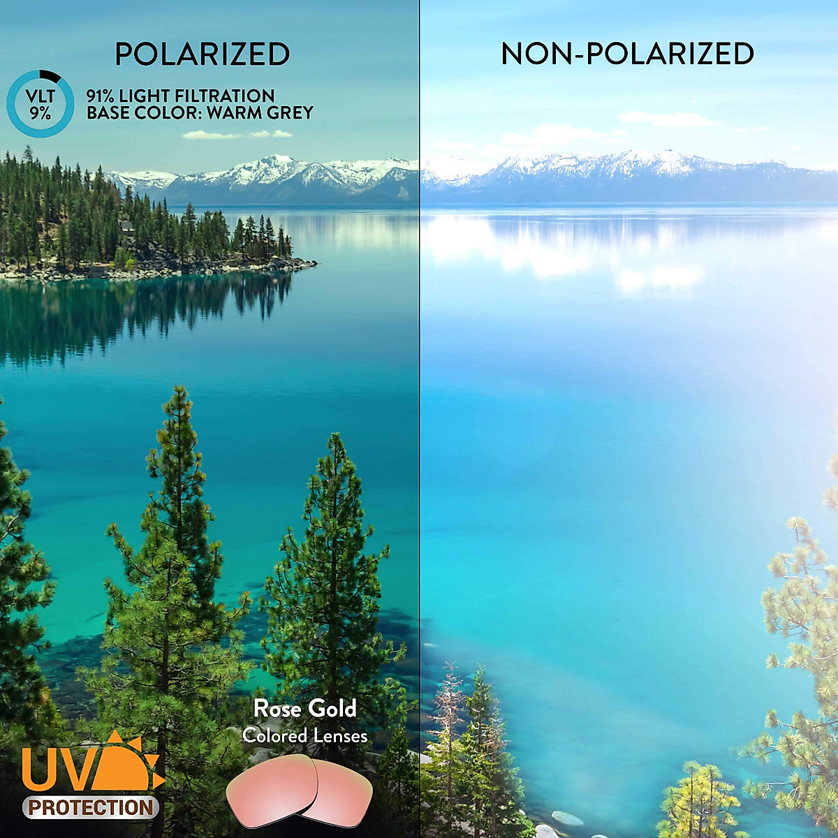 Apex Lenses Polarized PRO Replacement Lenses for Oakley Gibston OO9449 Sunglasses (Rose Gold)