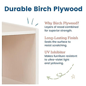 ECR4Kids TrendiTot Clothing Rack, Kids Wardrobe, White Wash