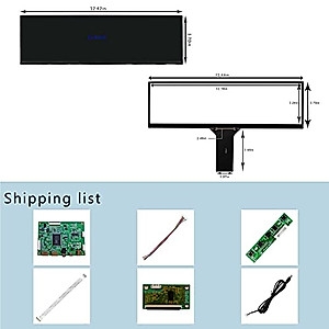 VSDISPLAY 12.6 Inch IPS LCD Screen DIY Kit and Touch Panel 12.6''
