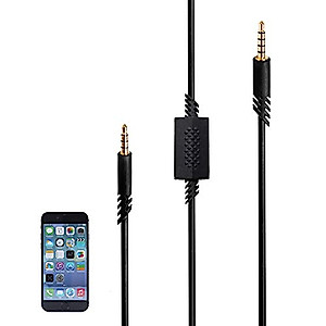 Meijunter Cable for Astro A10/A40 Wired Gaming Headset - Inline Mute 3.5mm Male Extension Wire 2m/6.5 ft,Black