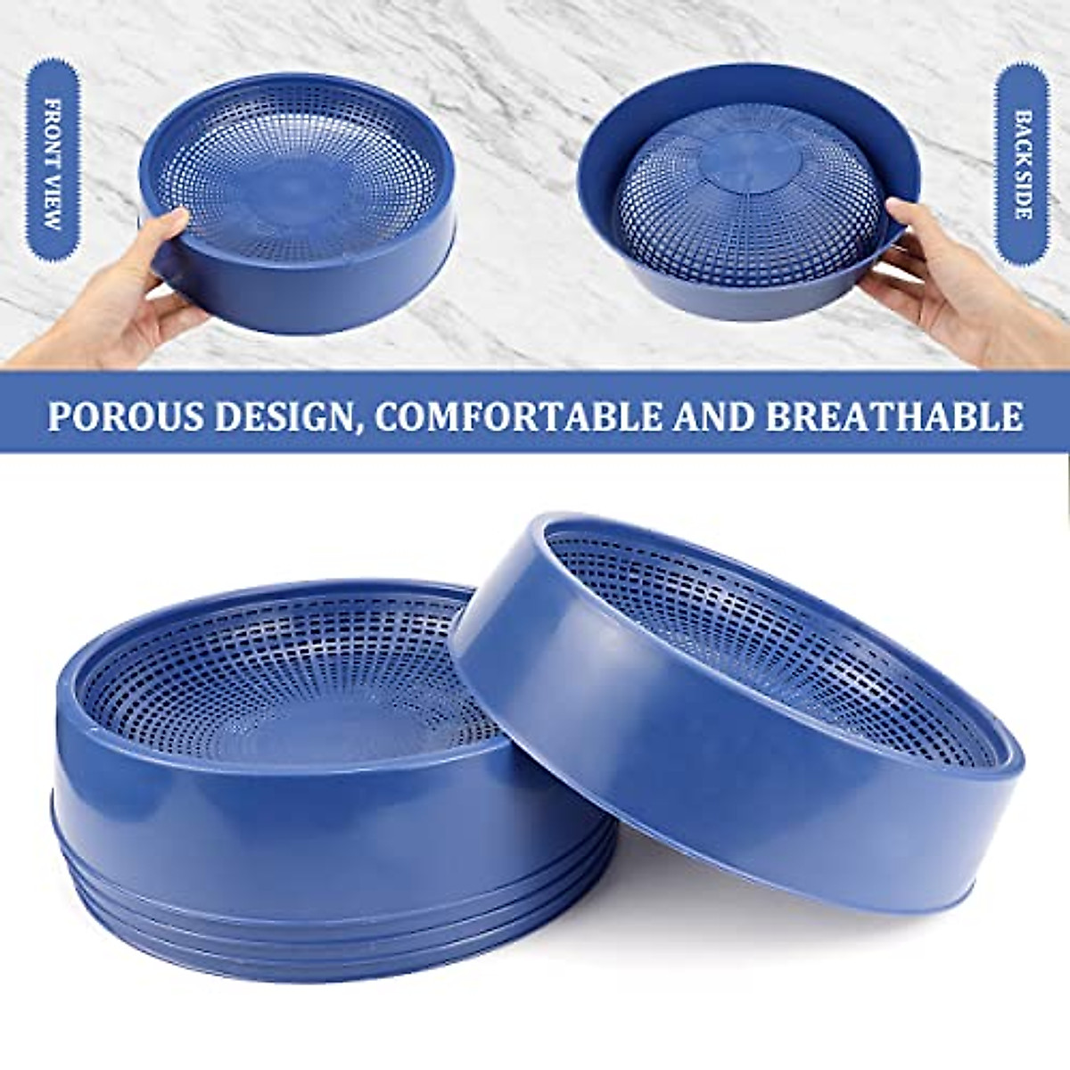 YOLUFER 5 Pcs Plastic Pigeon Nest Bird Nest Bowls Pigeon Nest Bowl Breeding Hatching Nest for Pigeons Quails Breeding Hatching (Blue)…