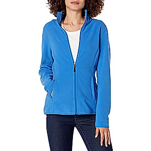 Amazon Essentials Women's Classic-Fit Full-Zip Polar Soft Fleece Jacket (Available in Plus Size), Royal Blue, Large