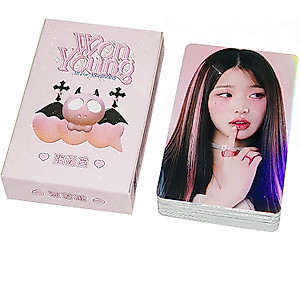 PYAJUU JangWonyoung Laser Photo Cards 50pcs IVE Jang Wonyoung Laser Photocard KPOP IVE Wonyoung LOMO Cards WONYOUNG post cards Gift for Fans