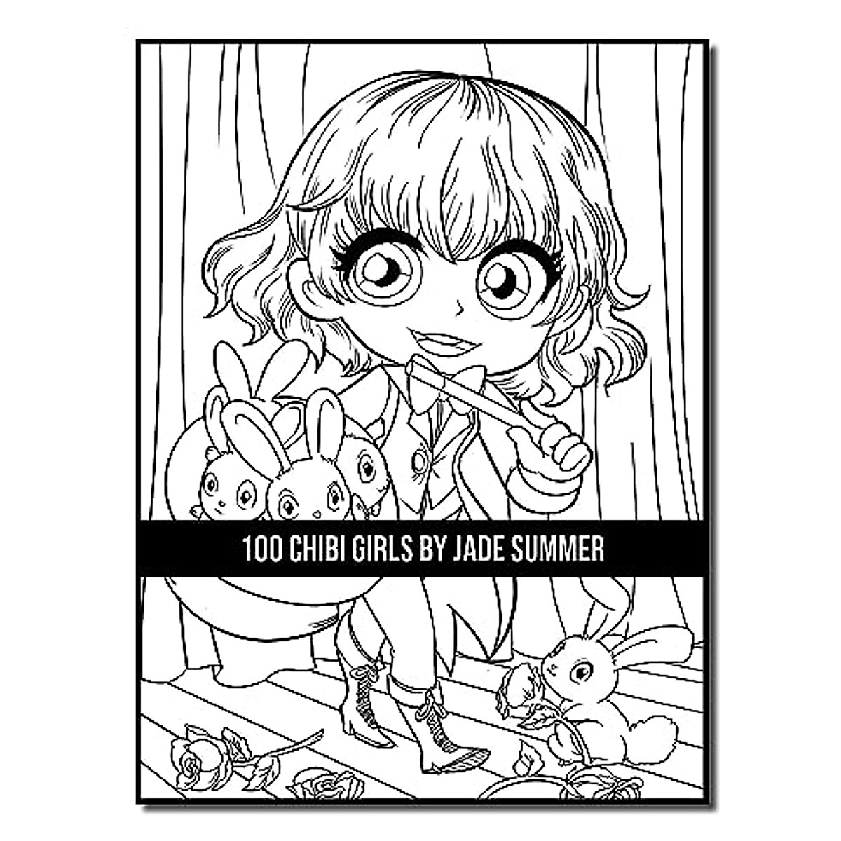 100 Chibi Girls: An Adult Coloring Book Collection with Cute Girls, Fantasy, Horror, Christmas, and More!