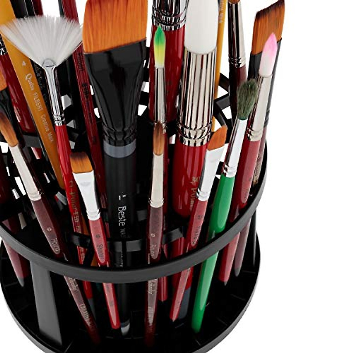 Creative Mark Brush Crate Brush Storage Holder - Brush Crate for Painting, Artists, Drying, & More! - Black