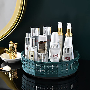 Lazy Susan Turntable Kitchen Storage Organizer Round Plastic Non Skid Spice Rack for Cabinet Pantry Fridge Countertop Vanity - 2 Sizes (Pink, 9 Inch)