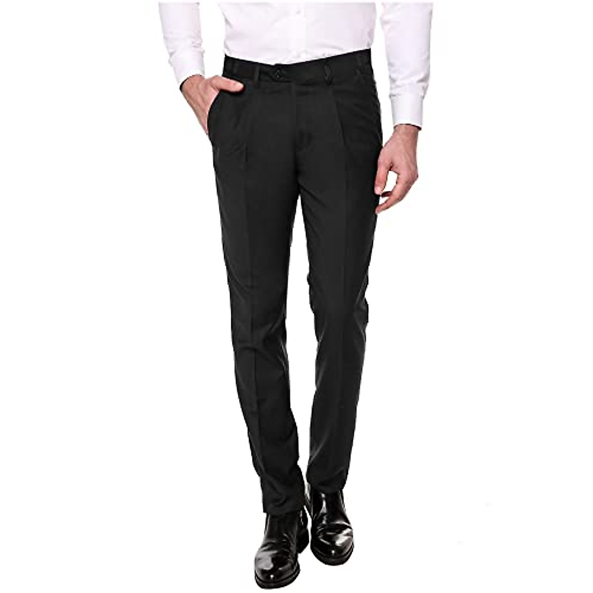 COOFANDY Men's Classic Fit Flat Front Dress Pants No Iron Premium Casual Pants