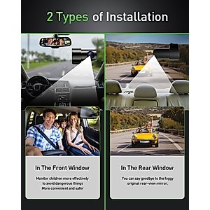 Dash Cam Front and Rear,4K+1080P WiFi Dual Dash Camera for Cars with App, 3" IPS Dashboard Camera Recorder,Night Vision,24H/7 Parking Mode, Loop Recording,170° Wide Angle,Free 64GB SD Card