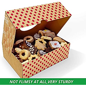 party funny 12 Christmas Cookie Boxes -Large Holiday Bakery Food Container for Gift Giving with 80 Count Christmas Foil Gift Stickers