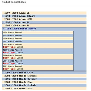 CURT 55336 Vehicle-Side Custom 4-Pin Trailer Wiring Harness, Fits Select Honda Accord, CR-V, Odyssey, Pilot, Acura Integra, CL, RL, TL, MDX
