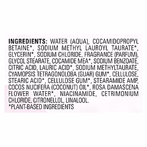 Love Beauty and Planet Plant-Based Body Wash Nourish and Illuminate Skin Rose Water and Niacinamide Made with Plant-Based Cleansers and Skin Care Ingredients 32.3 fl oz