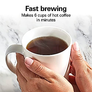 Hamilton Beach Home Barista 7-in-1 Coffee Maker with Seven Ways to Brew, 6 Cup Carafe, Drip, Single Serve, French Press, Pour Over, Cold Brew, Easy-Fill Reservoir, Black (46251)