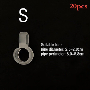 20pcs Windproof Hook Round Hanging Hook Hanger Clothes Buckle Hook Non-Slip Clothes Hanger Buckle Clips(White)