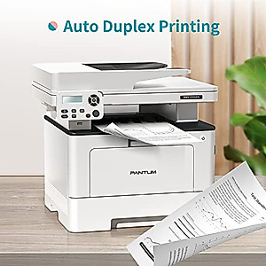 Pantum Laser Printer All in one Monochrome Multifunction Black and White Printer 40ppm,Auto Duplex,Copy＆Scan,Network and USB Only, BM5100ADN