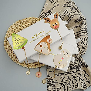 KIZOSA Metal Butterfly Bookmarks and Cute Snowman Bookmark Bundle