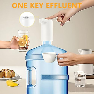 MJIYA Water Dispenser for 5 Gallon Bottle - Safe and Durable Electric Pump with Universal Compatibility - Convenient USB Charging Battery - Easy to Use and Portable - for Home, Camping, and Office