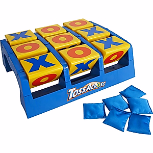 Mattel Games Toss Across Kids Outdoor Game, Bean Bag Toss for Camping and Family Night, Get Three-in-a-Row for 2-4 Players