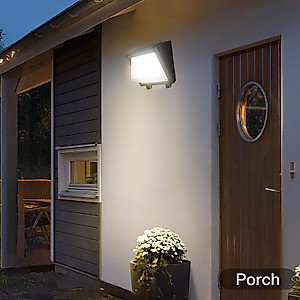 JTT LED Wall Pack Lights Outdoor with Dusk to Dawn Photocell, Selectable 75W/60W/45W, 8250LM/6600LM/4950LM, 6000K/5000K/4000K,Waterproof Flood Security Wall Pack Lighting for Garage Yard Parking Lo