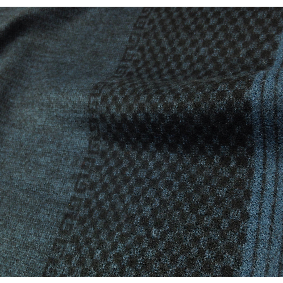 Livativ Bleu Nero Luxurious Winter Scarf for Men and Women – Large Selection of Unique Design Scarves – Super Soft Premium Cashmere Feel Blue Black Vertical