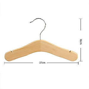 Gazechimp 2 Pieces Wooden Clothes Hangers Baby Children Kids Hanger