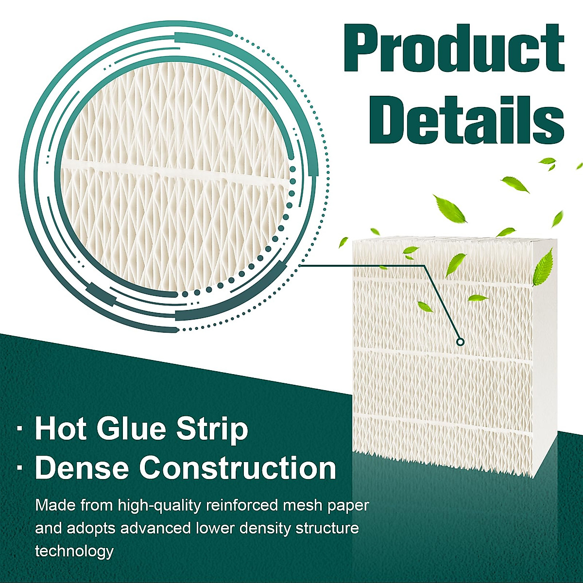 ROMON 1043 Humidifier Super Filter Wick Replacement for Essick Air AIRCARE 821000 826000 826800 831000 EP9500 EP9700 EP9R500 EP9R800 and Bemis Space Saver 8000 Series Humidifiers, 2 Pack